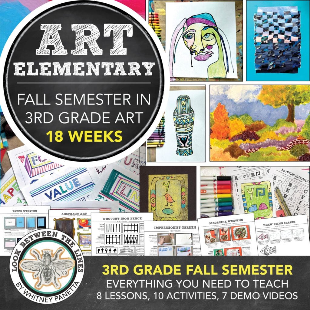 3rd Grade Art Curriculum, Elementary Art - Look between the lines