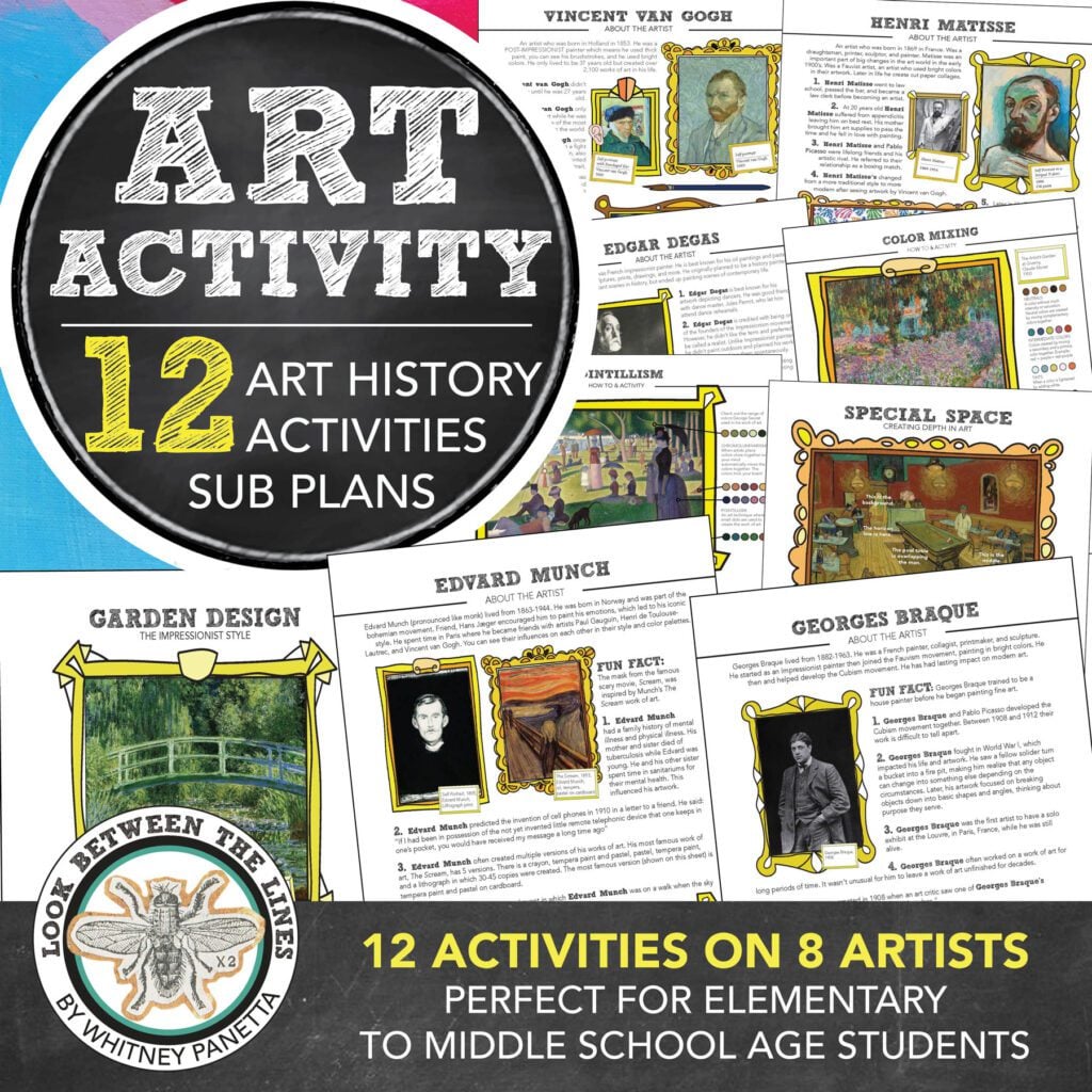 Art History Activity Pack for Young Artists - Look between the lines