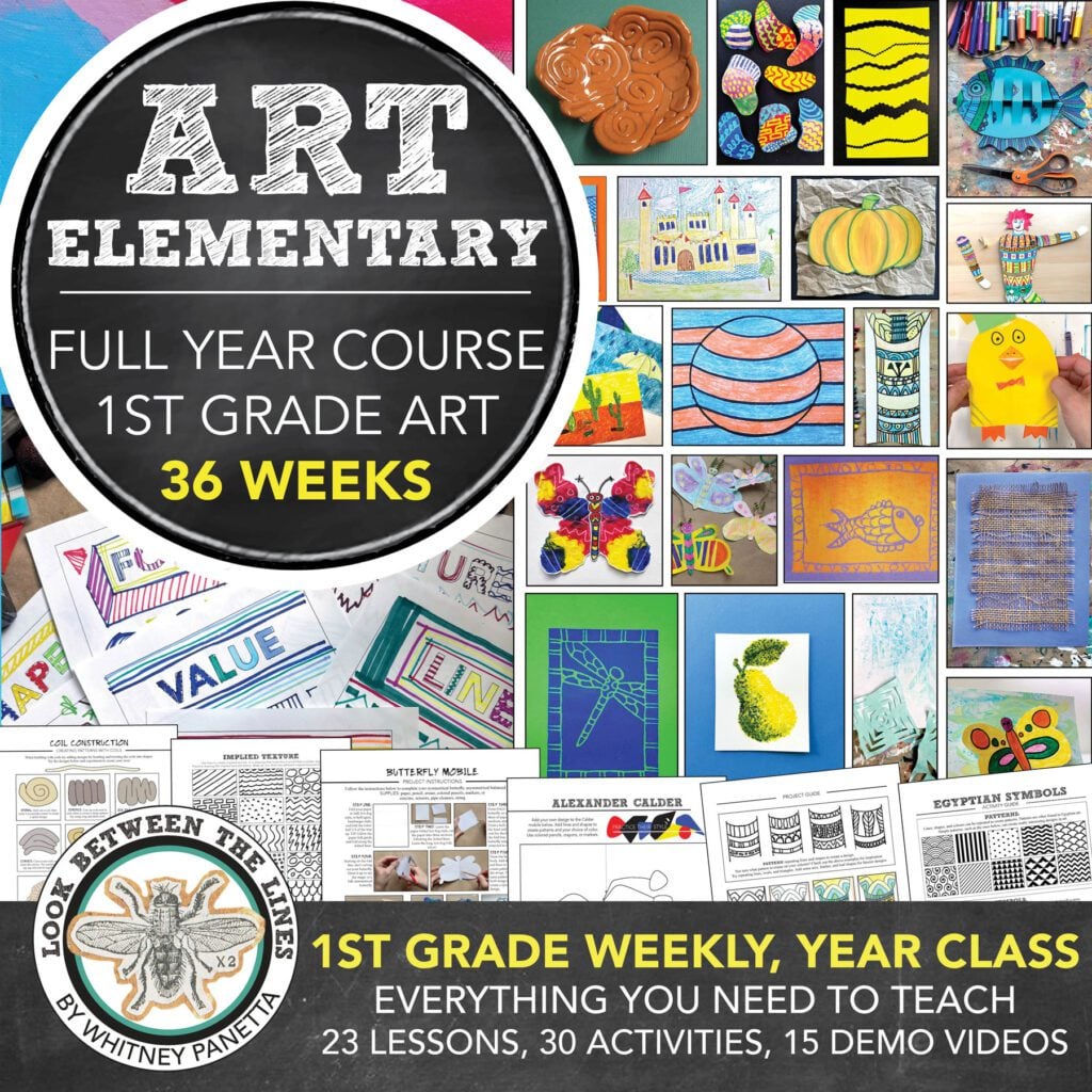 1st Grade Art Curriculum, Full Year - Look between the lines